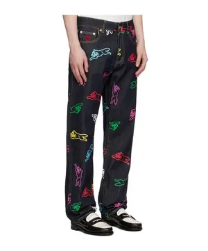 ICECREAM Printed Denim Pants