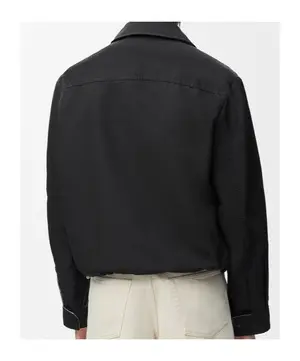 Loewe Logo Embroidered Zip-up Jacket - Black