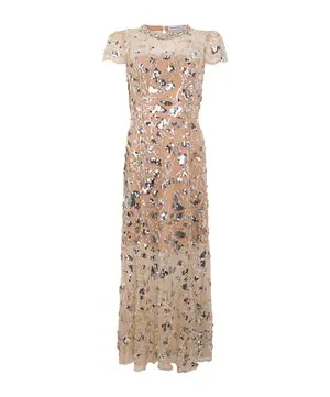 SELF-PORTRAIT Sequin Embellished Maxi Dress