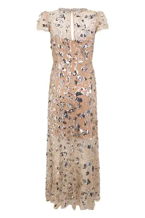 SELF-PORTRAIT Sequin Embellished Maxi Dress