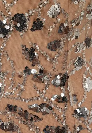 SELF-PORTRAIT Sequin Embellished Maxi Dress