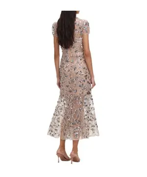 SELF-PORTRAIT Sequin Embellished Maxi Dress