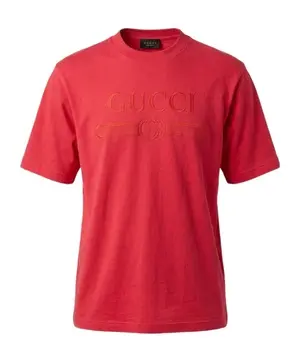 Gucci Cotton Jersey T-shirt With Devoré Detail - Red