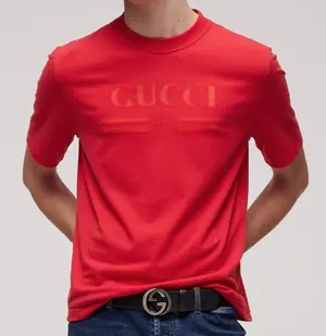 Gucci Cotton Jersey T-shirt With Devoré Detail - Red