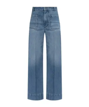Victoria Beckham Belt Loop Jeans - Blue