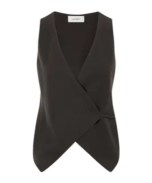 LISA YANG Sleeveless Knitted Cardigan - Black