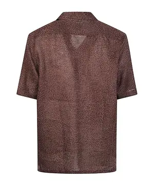 Brioni Cuban Printed Short-sleeve Shirt