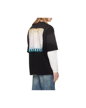 Amiri Bandana-print Logo-embroidered T-shirt - Black