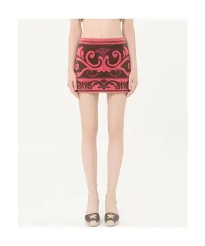 Valentino Garavani Terry Cloth Printed Mini Skirt