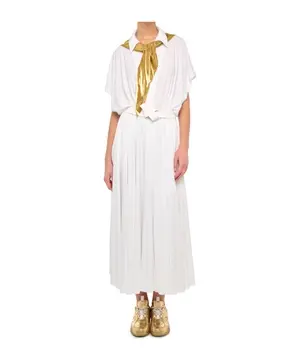 Norma Kamali Oversized Sleeveless Nk Flared Dress - Snow White