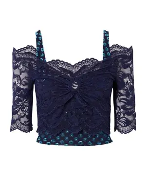 Rabanne Trompe-l'œil Lace Top