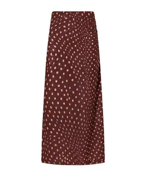 Stella McCartney Polka Dot Ruched Zipped Midi Skirt - No