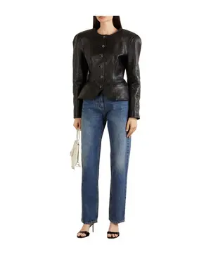 Magda Butrym Leather Button-up Jacket