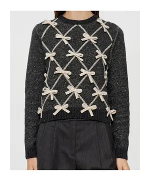 Moschino Long Sleeve Knitwear With Bow Detail