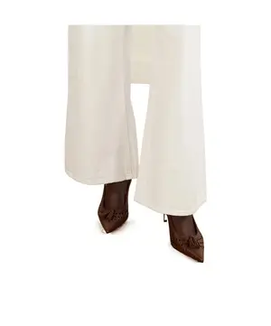 GIANVITO ROSSI 55 Laser-cut Leather Kitten Heel Slingback Pumps