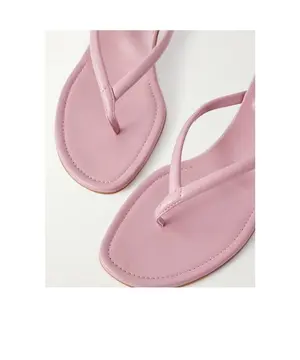 Manolo Blahnik Paterno Leather Thong Sandals
