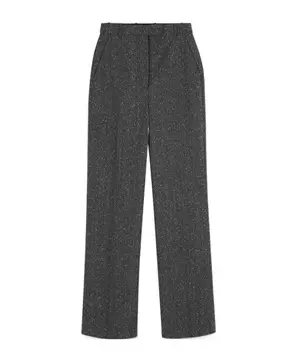 Alexander McQueen Wide-leg Glittered Pants - Black