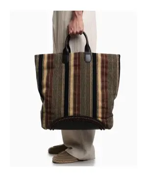 Emporio Armani Striped-pattern Tote Bag