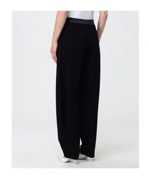 Emporio Armani Tapered-leg Trousers With Satin Waistband