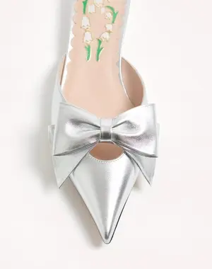 Valentino Garavani Laminated-nappa Bow Mules, 20mm
