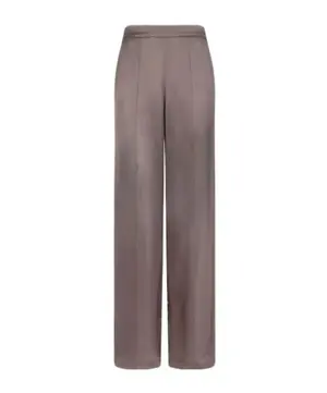 Emporio Armani Wide-leg Satin Pants - Gray