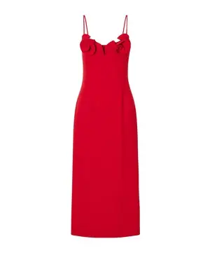 Magda Butrym Embellished Wool-blend Crepe Midi Dress - Red