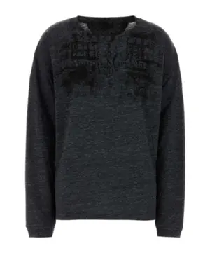 MAISON MARGIELA Logo Print Long Sleeve T-shirt - No