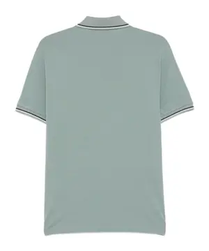 Emporio Armani Tipped Cotton Polo Shirt - Gray