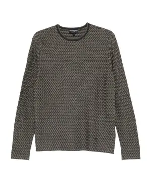 Emporio Armani Patterned Round-neck Sweater - Grey