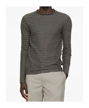 Emporio Armani Patterned Round-neck Sweater