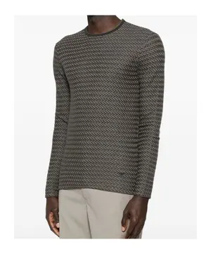 Emporio Armani Patterned Round-neck Sweater