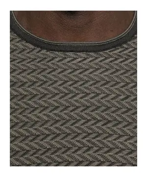 Emporio Armani Patterned Round-neck Sweater