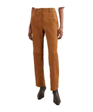 Magda Butrym Suede Corduroy Straight-leg Pants