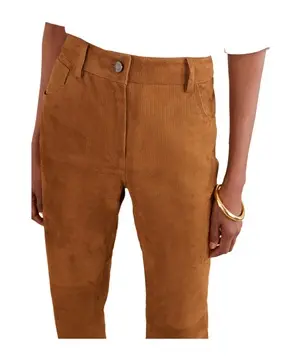 Magda Butrym Suede Corduroy Straight-leg Pants