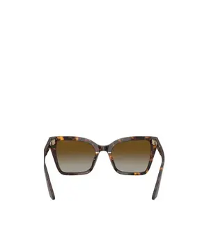Emporio Armani Tortoiseshell Patterned Square Frame Sunglasses - Brown
