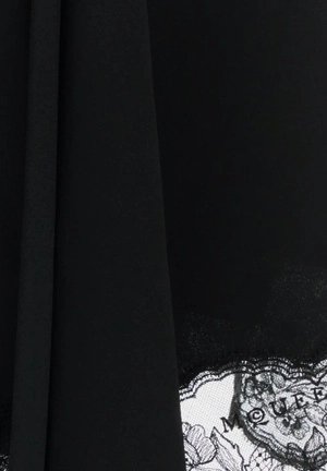 Alexander McQueen Lace-trim Asymmetric Midi Skirt