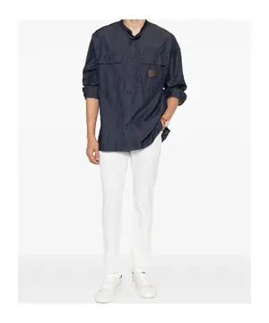 Emporio Armani Logo Patch Button-up Shirt
