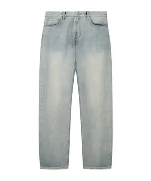 Emporio Armani Long Straight-leg Washed Jeans - Gray