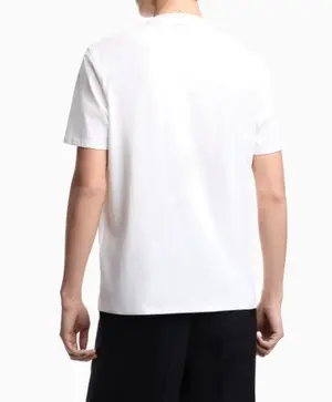 Emporio Armani Logo Embossed Crewneck T-shirt