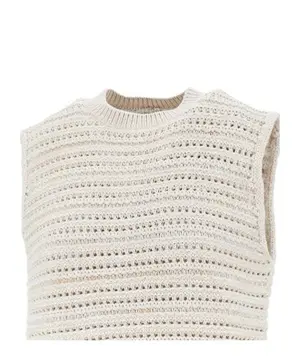 Emporio Armani Pointelle Knit Sleeveless Top