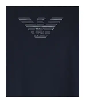 Emporio Armani Logo Embossed Crewneck T-shirt