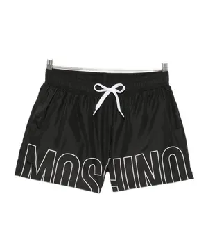 Moschino Logo-print Drawstring Swim Trunks - Black