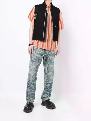 (DI)VISION Logo-patch Zip-up Gilet