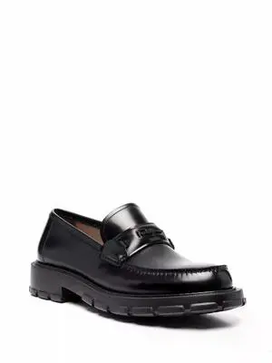 FERRAGAMO Embossed-logo Leather Loafers