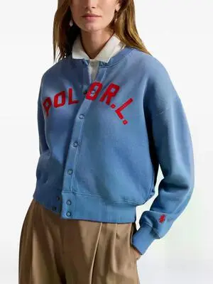 Polo Ralph Lauren Logo-print Press-stud Cardigan - Blue