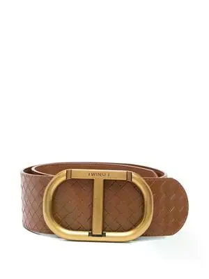 TWINSET Woven Oval-buckle Belt - Brown