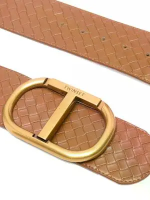 TWINSET Woven Oval Buckle Belt