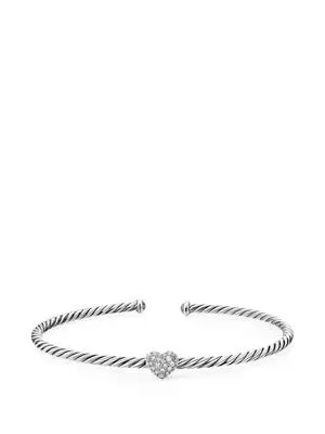 David Yurman Cable Flex Diamond Heart Bracelet