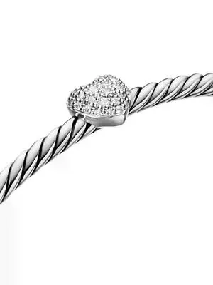 David Yurman Cable Flex Diamond Heart Bracelet