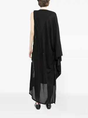Yohji Yamamoto Asymmetric Graphic Print Dress